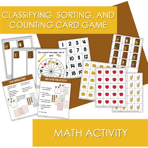 Classifying Sorting And Counting Card Game Clever School Teacher