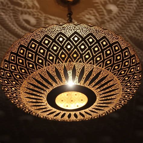 Moroccan Brass Pendant Light Moroccan Brass Hanging Round Lamp