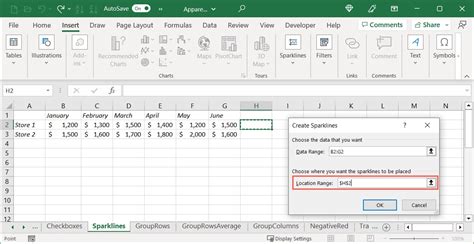 How To Insert Sparklines Mini Charts In Microsoft Excel Make Tech