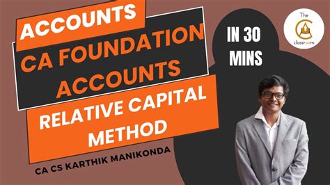 Relative Capital Method Ca Foundation Partnership Accounts New Syllabus Youtube