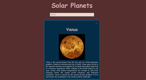 GitHub RitaSyed Solar System