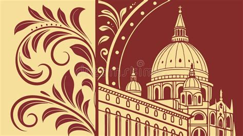 Domed Building Illustration Architecture And Cityscape Element Vector Design Generative Ai