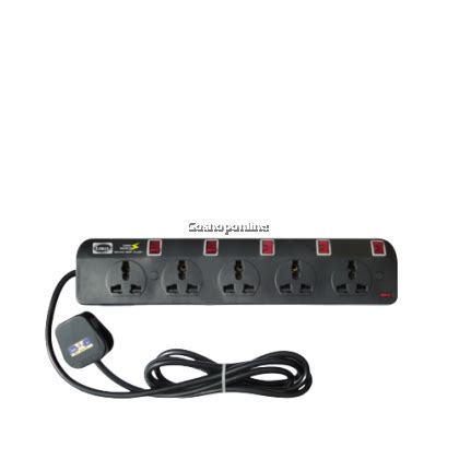 Lemax Gang Universal Socket Extension Black