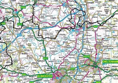 County Map Of Herefordshire Worcestershire And Gloucestershire Special
