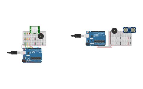 Circuit Design Anti Burglar Alarm System Tinkercad