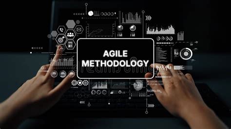 Hands On Keyboard With Agile Methodology Concept And Digital Data