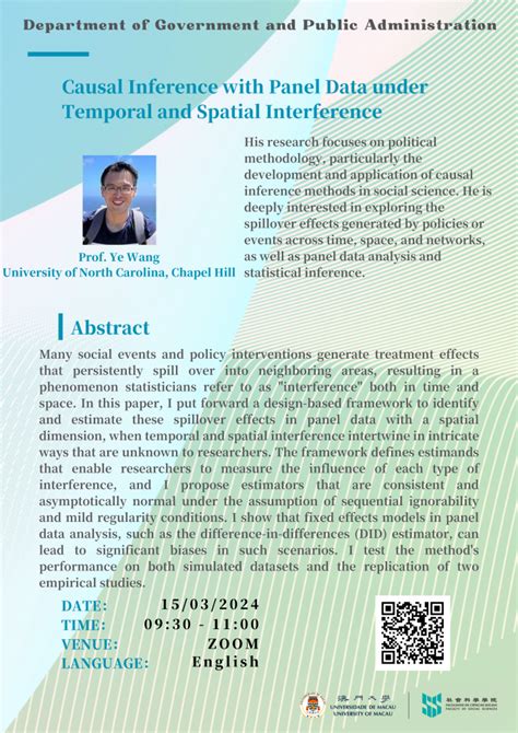 Fss Dgpa Seminar Causal Inference With Panel Data Under Temporal And