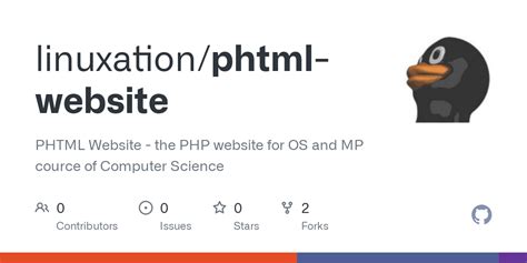 GitHub Linuxation Phtml Website PHTML Website The PHP Website For OS And MP Cource Of