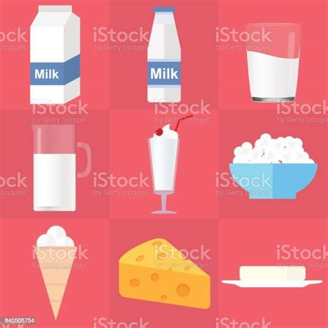 유제품입니다 우유 치즈 버터 코 티 지 치즈 요구르트 아이스크림 보울에 대한 스톡 벡터 아트 및 기타 이미지 보울 개체 그룹 갤런 Istock