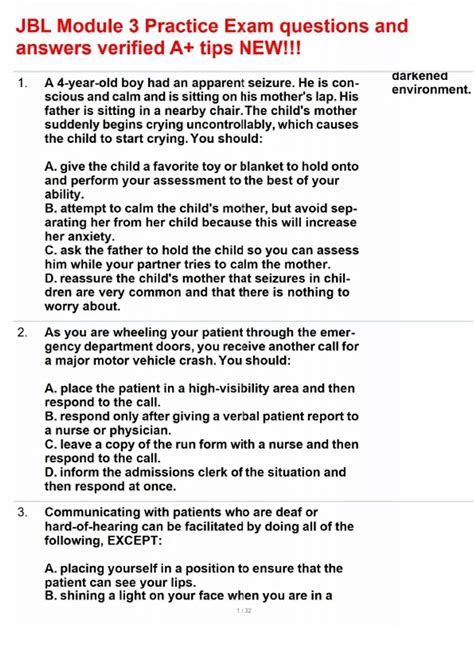 JBL Module 3 Practice Exam Questions And Answers Verified A Tips NEW JBL Stuvia US