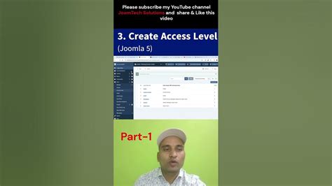 How To Create Access Level In Joomla 5 Part 1 Joomla Joomla5 Youtube