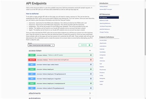 Application Programming Interface API PCRecruiter