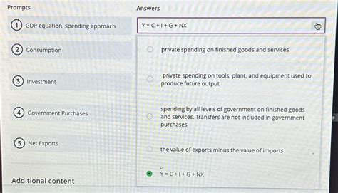 Solved Promptsgdp Equation Spending Approachconsumption3