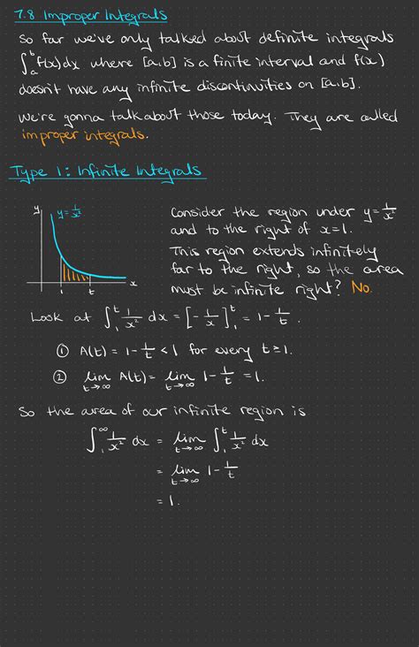 calculus 2 lecture notes 8 improper integrals so far we ve only