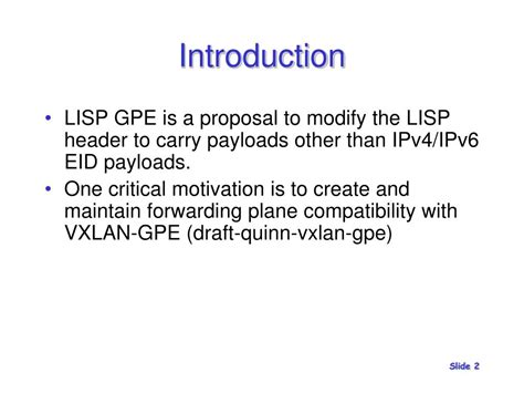 Ppt Lisp Generic Protocol Extension Lisp Gpe Powerpoint