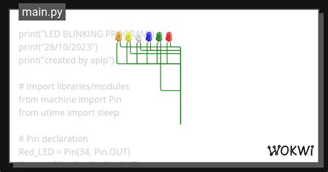 Led Blinking Project Apip Wokwi Esp32 Stm32 Arduino Simulator