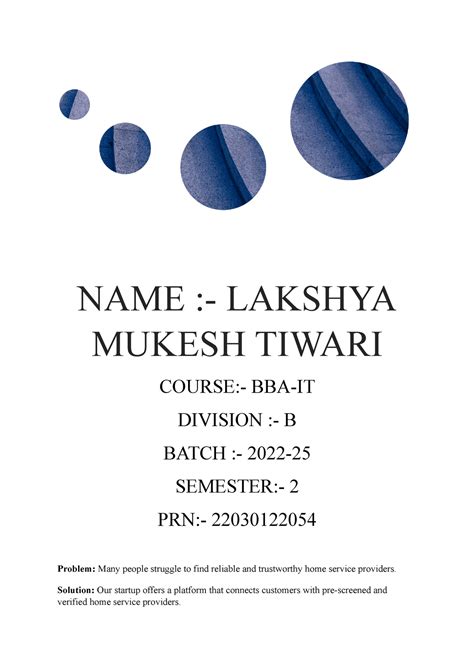 22030122054 Lakshya Tiwari Start Up Assignment Name Lakshya Mukesh Tiwari Course Bba It