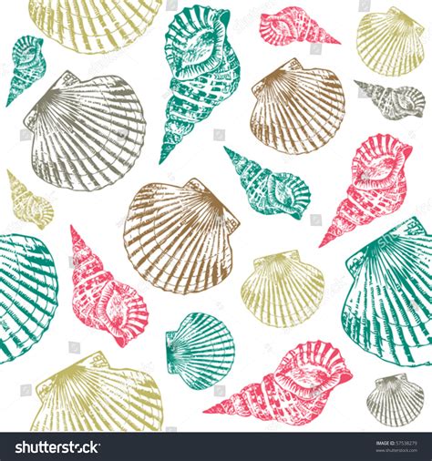 Sea Vector Seamless Pattern Stock Vector 57538279 Shutterstock