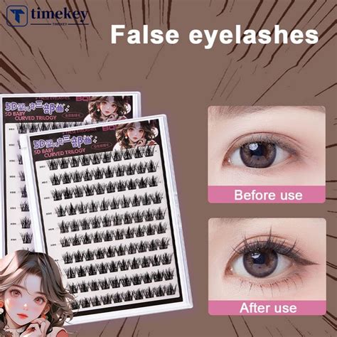 Timekey 5d Lashes ขนตาปลอมธรรมชาติ Dramatic ขนตาปลอม Faux Cils แต่งหน้า