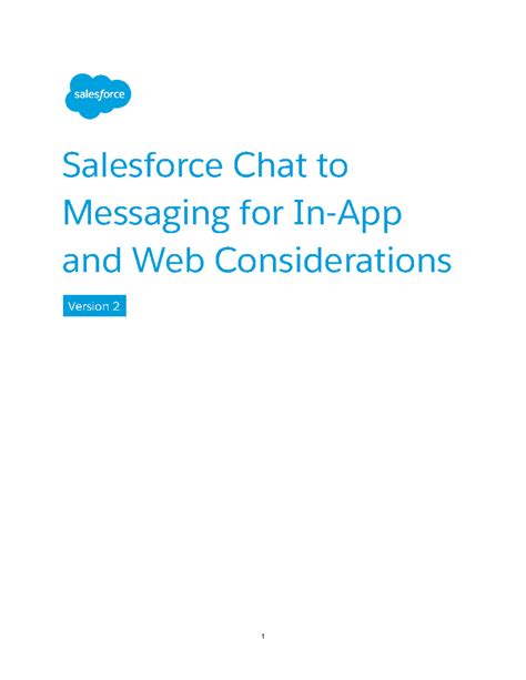 Chat To Messaging For In App And Web Considerations V Salesforce Chat To Messaging For In App