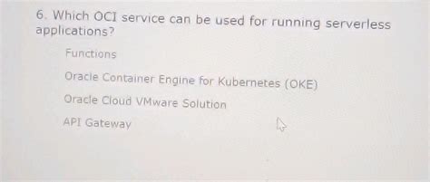 6 Which OCI Service Can Be Used For Running StudyX