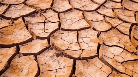 금이 간 땅 질감 불모의 사막이나 갈색 흙이 있는 건조한 땅 배경 건조한 토양 가뭄 마른 배경 일러스트 및 사진 무료