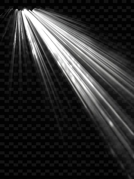 Premium Psd Png Piercing Light Rays With Intense Light And Silver