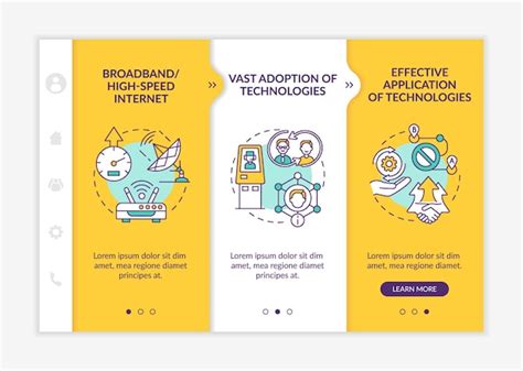Ux 디자인 프로세스 온보딩 벡터 템플릿입니다 아이콘이 있는 반응형 모바일 웹사이트입니다 웹 페이지 연습 4단계 화면 사람