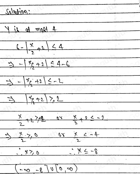 Solved Use Interval Notation To Represent All Values Of X Satisfying The Given Conditions Y6