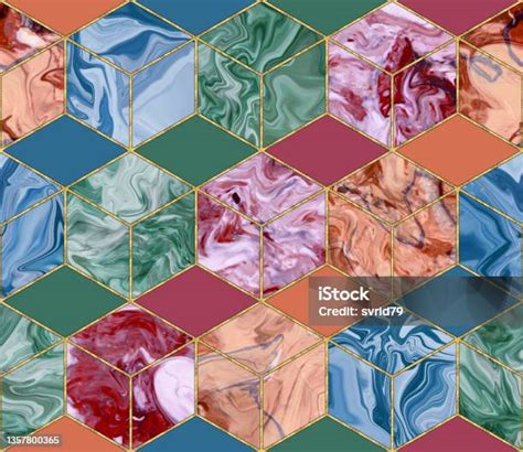 Rhombus 매끄러운 패턴 모자이크 인레이 스테인드 글라스 스타일로 일러스트레이션 아르 데코 스타일 배경 화면 섬유 인쇄 타일에 대한 원활한 패턴 골드 아가일 패턴 0명에