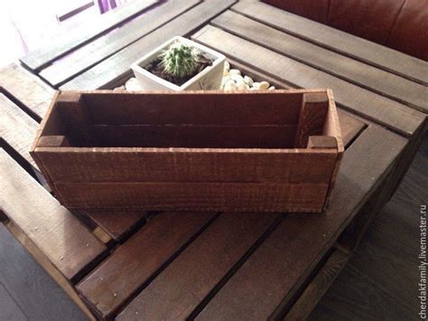 Ящик деревянный для цветов в интернет магазине на Ярмарке Мастеров Ульяновск доставка по