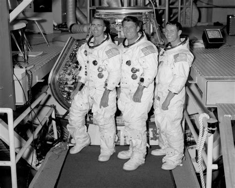 Wally Schirra Walt Cunningham Eisele Apollo 7 Crew 8x10 Nasa Photo