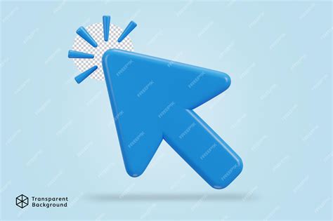 Premium Psd 3d Mouse Cursor Pointer Click Icon Vector Illustration