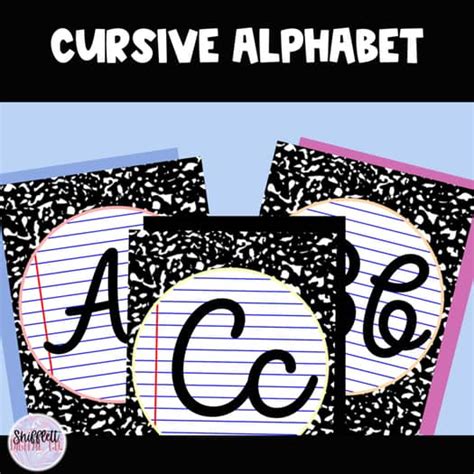 Cursive Composition Notebook Decor By Styled By Shifflett Tpt