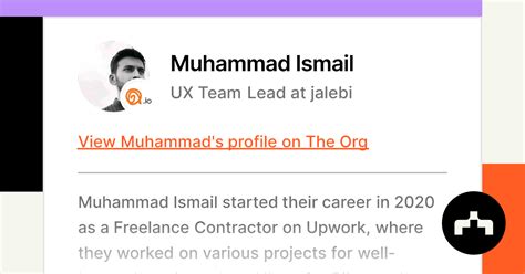 Muhammad Ismail Ux Team Lead At Jalebi The Org