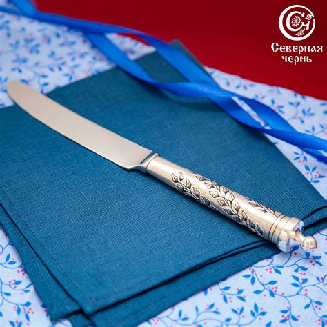Нож столовый "Элегия". Купить серебряный нож