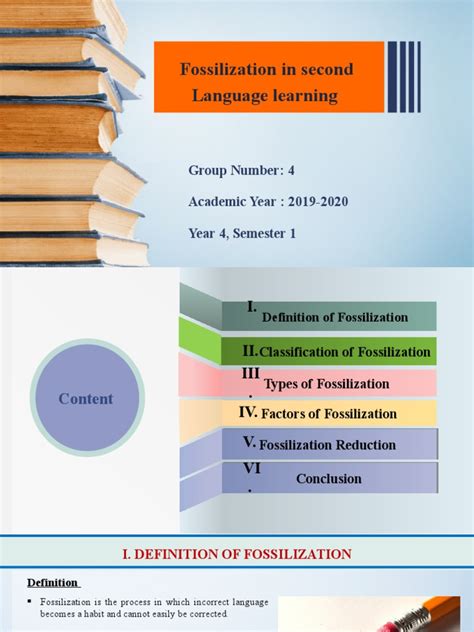 Fossilization In Second Language Learning Group Number 4 Academic