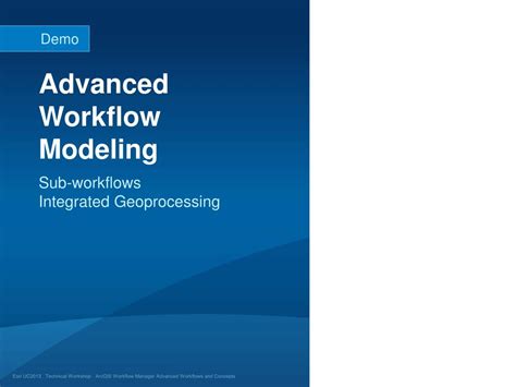 Ppt Arcgis Workflow Manager Advanced Workflows And Concepts