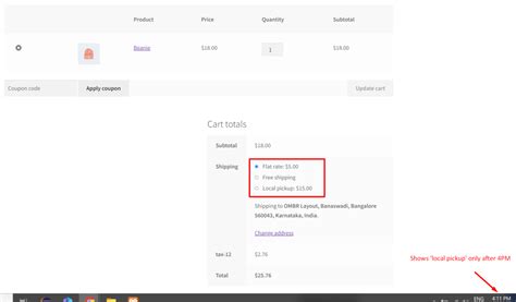 How To Hide Specific Shipping Method Based On Time Of Day In