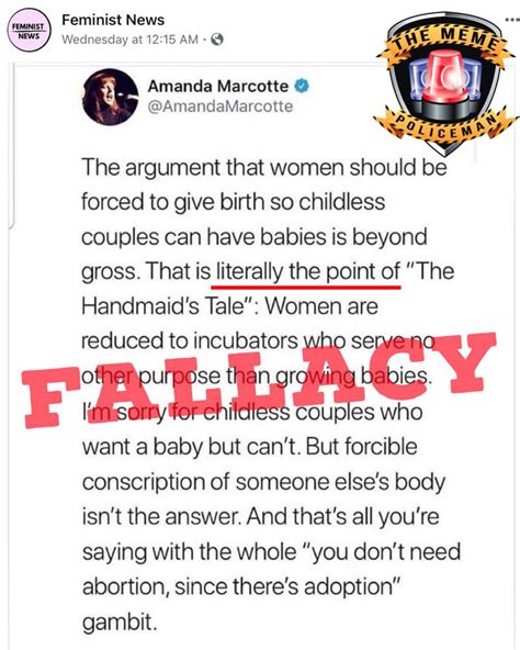 This Meme Commits The Logical Fallacy The Meme Policeman Facebook