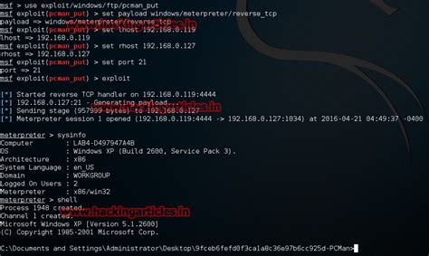 Exploit Windows Pc Using Pcman Ftp Server Buffer Overflow Put Command Hacking Articles