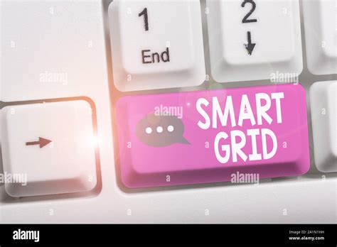 Writing Note Showing Smart Grid Business Concept For Includes Of Operational And Energy