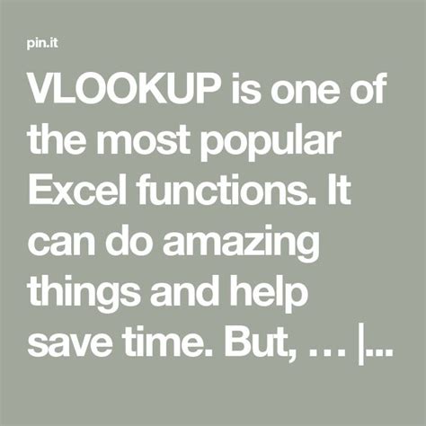 Vlookup Excel Function Time Saving Tips And Tricks