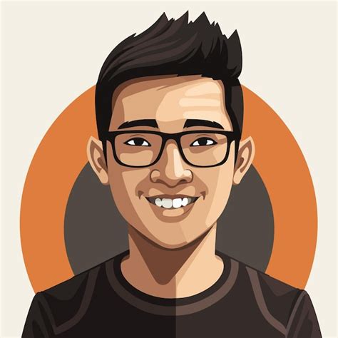 Premium Vector Geek Boy Vector Illustration