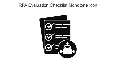 RPA Evaluation Checklist Monotone Icon In Powerpoint Pptx Png And Editable Eps Format PPT Template