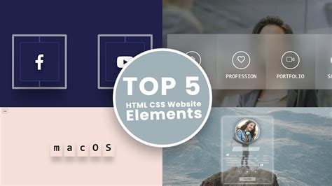 Top 5 Html Css Stunning Website Elements Like Hover Scroll And Nav Menu Youtube