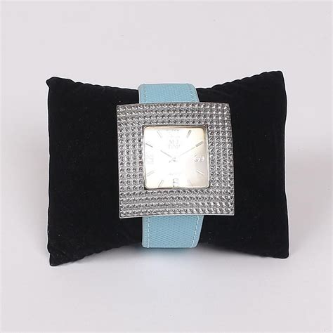 Сребрист квадратен часовник с камъчета Square Watch Accessories Square