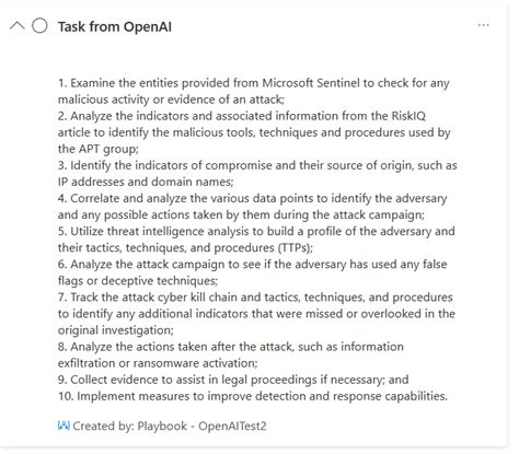 My Adventures With Sentinel And The Openai Logic App Connector My Faber Security