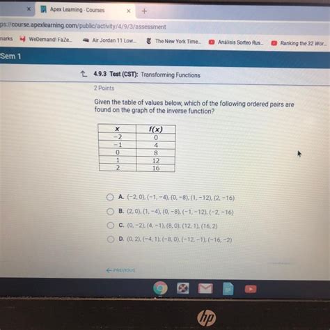 Inverse Function Through Table Of Values Decoration Examples