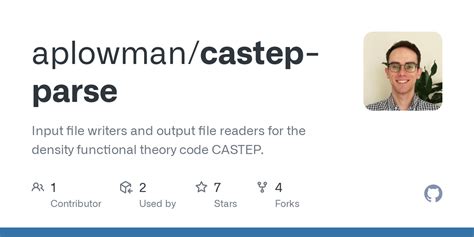 Github Aplowmancastep Parse Input File Writers And Output File Readers For The Density
